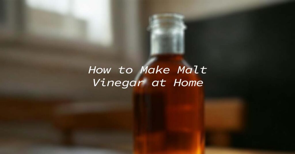How To Make Malt Vinegar At Home Step By Step